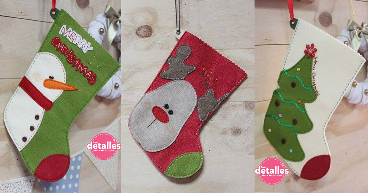 3 Modelos de botas navideñas con reno, muñeco de nieve y pino - Dale ...