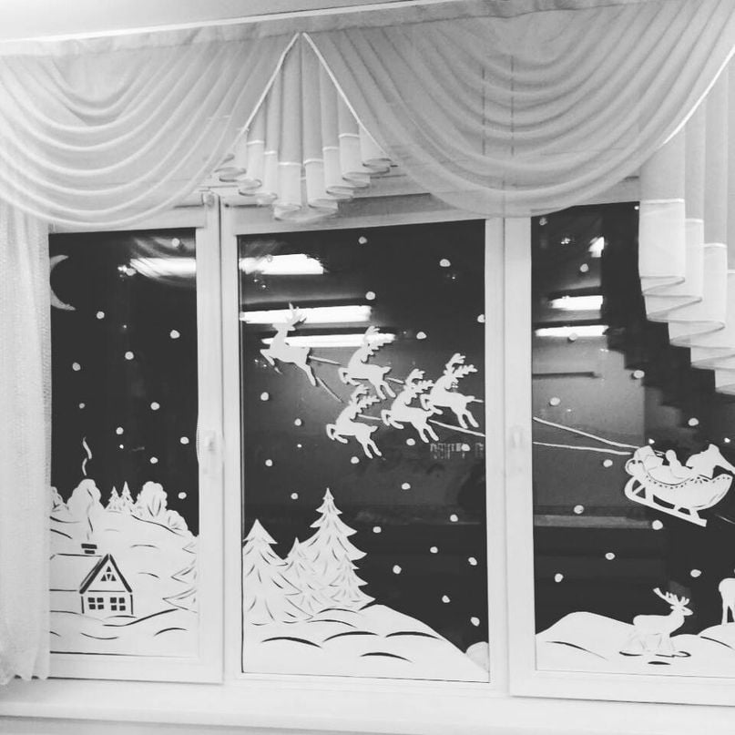 Decoración navideña para ventanas - Dale Detalles