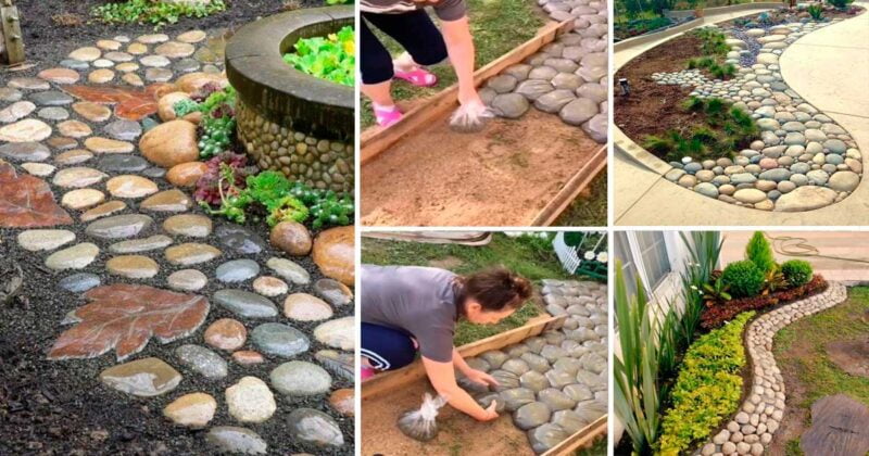 Crea el camino perfecto con piedras de cemento - Dale Detalles